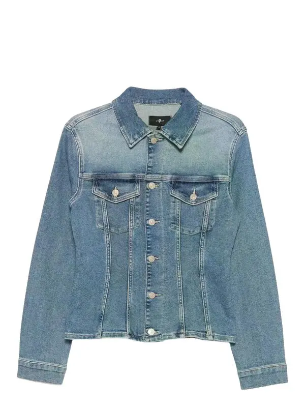 7 For All Mankind Slim-fit Denim Jacket - Blue