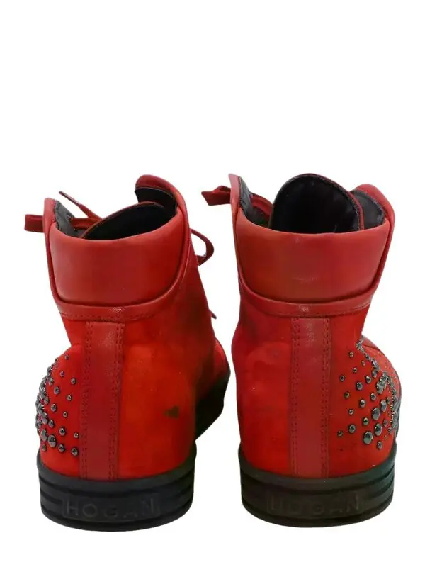 Hogan Rebel Embellished High-top Sneakers - Red