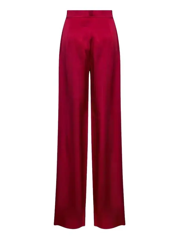 Max Mara Msealpaca Satin-effect Palazzo Pants - Red