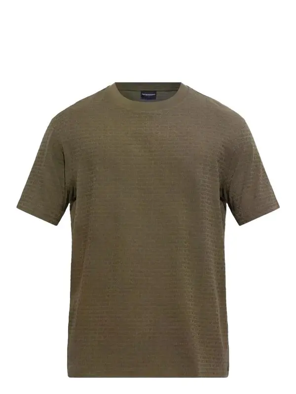 Emporio Armani Monogram-pattern Short-sleeve T-shirt - Green