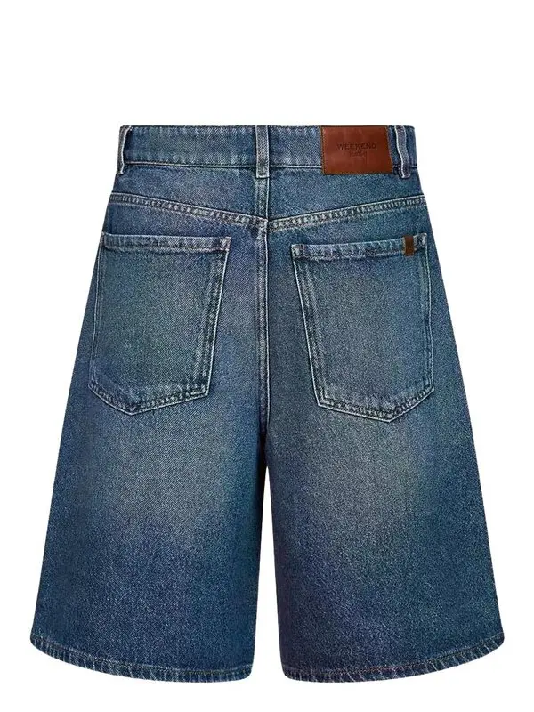 Max Mara Donna Denim Bermuda Shorts - Blue