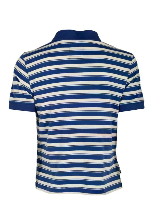 Denimist Striped Short-sleeve Polo Top - Blue