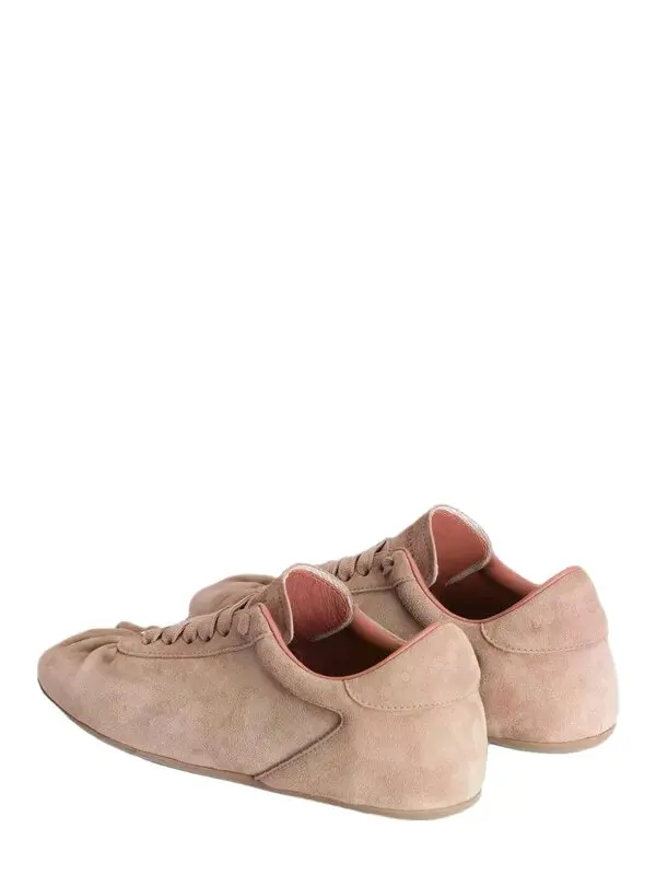 Dolce & Gabbana Soft Ballet Sneakers In Split Calfskin - Pink