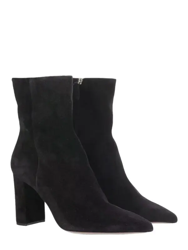 Paris Texas Suede Pointed-toe Ankle Boots - Black