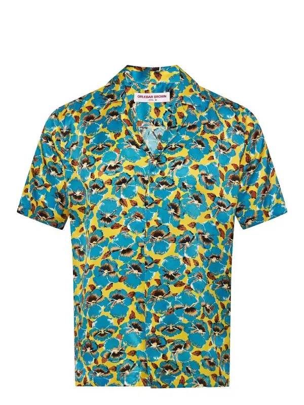 Orlebar Brown Maitan Floral-print Shirt - Blue