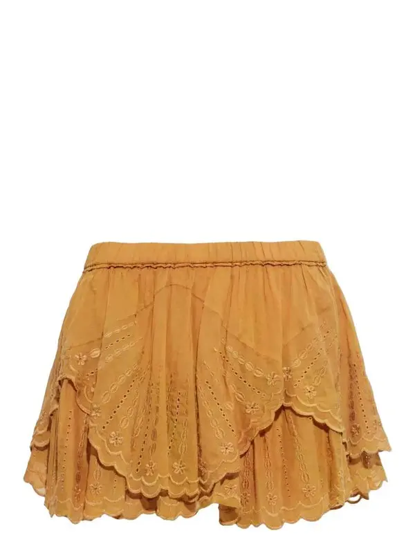 MARANT ETOILE Layale Broderie-anglaise Skort - Orange