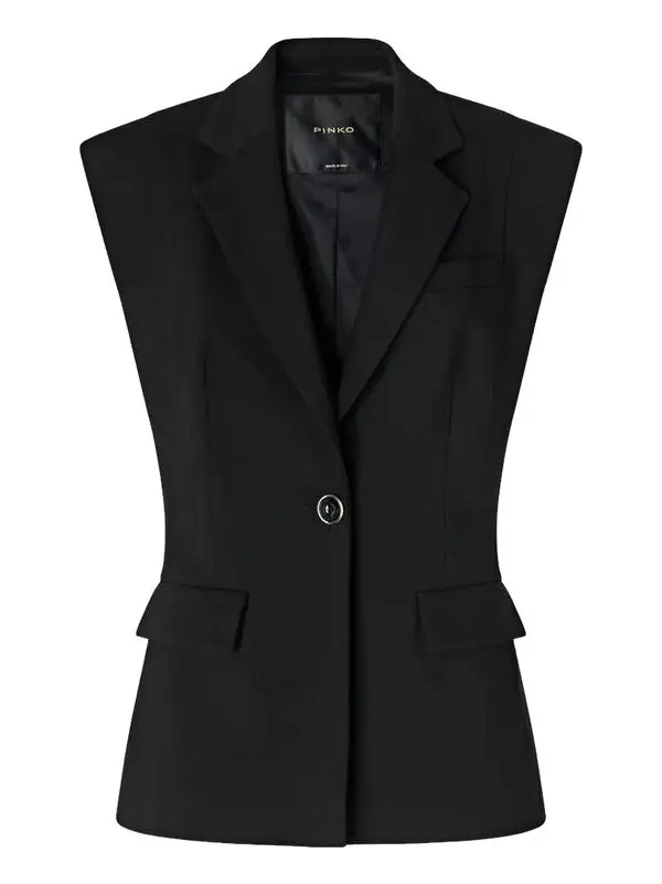 Pinko Sleeveless Single-breasted Blazer - Grey