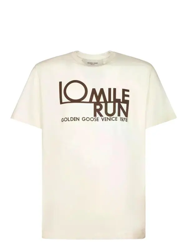 GOLDEN GOOSE Logo-print T-shirt - Neutrals