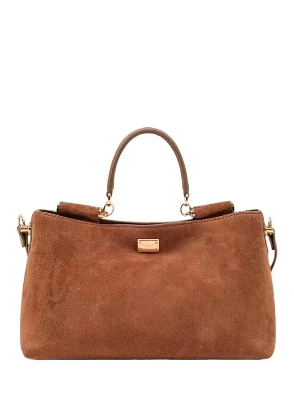 Dolce & Gabbana Vittoria Suede Shoulder Bag - Brown
