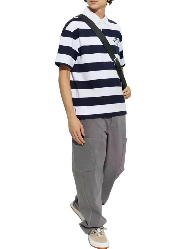 Givenchy Logo-print Striped Polo Shirt - White