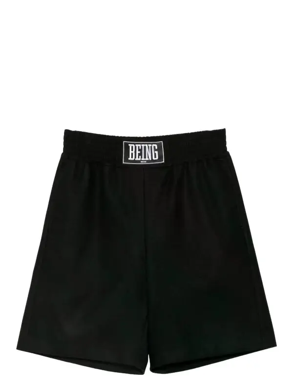 Sacai Logo Patch Shorts - Black