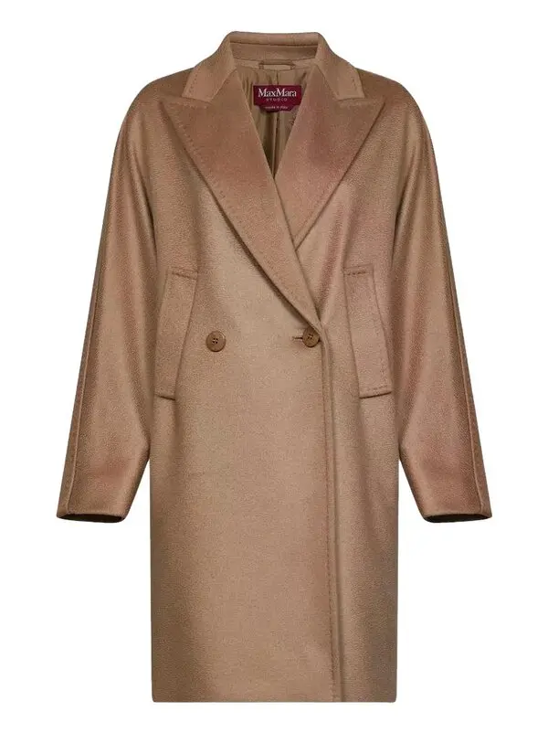 Max Mara Double-breasted Felted Coat - Neutrals