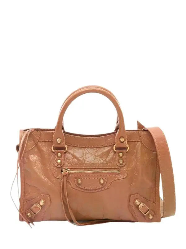Balenciaga Large City Leather Handbag - Neutrals