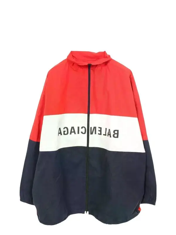Balenciaga 2000s Inverted Logo Colour-block Track Jacket - Red