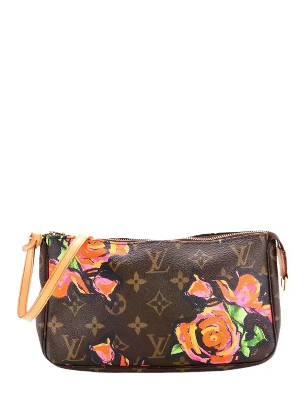 LOUIS VUITTON Pochette Accessoires Monogram Roses Shoulder Bag - Brown