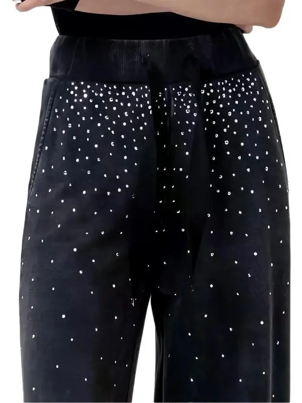 FRACOMINA Crystal Embellished Wide-leg Trousers - Grey