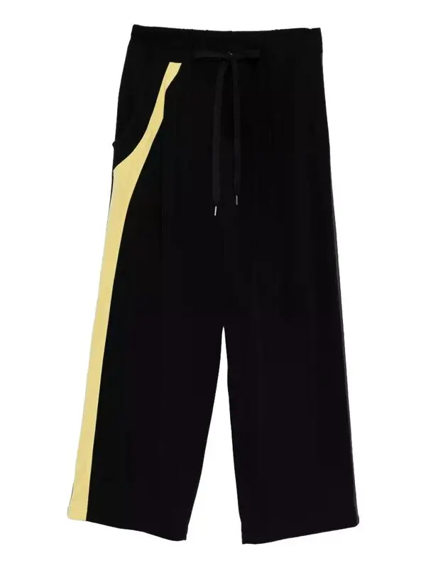 Y’s Tape-detail Jersey Track Pants - Black