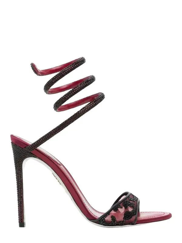 Rene Caovilla Allura Crystal-embellished Sandals - Red