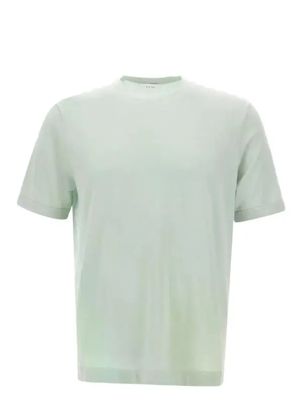 DIKTAT Cotton-knit Side-slit T-shirt - Green