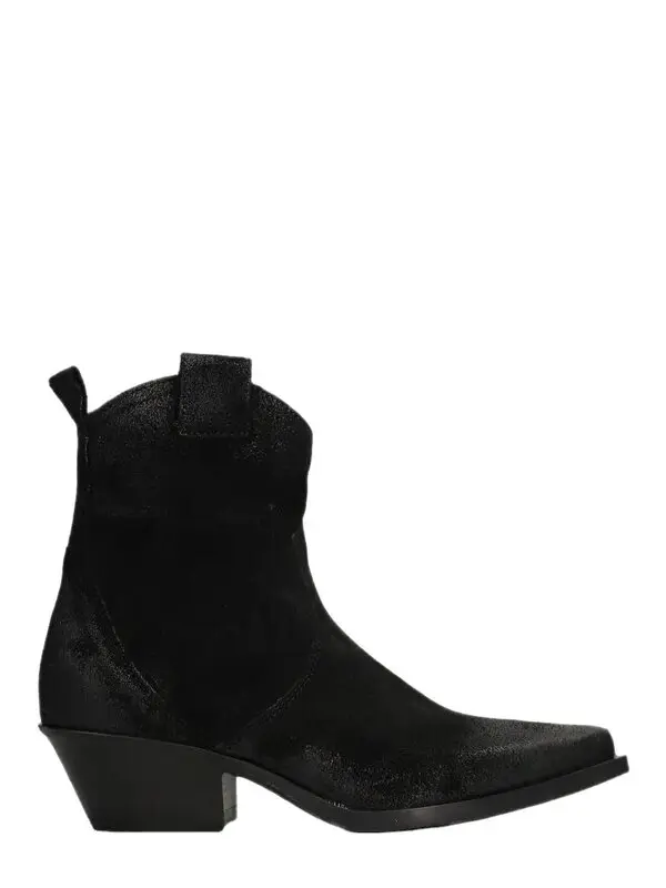 METISSE Texan Side-zip Ankle Boots - Black