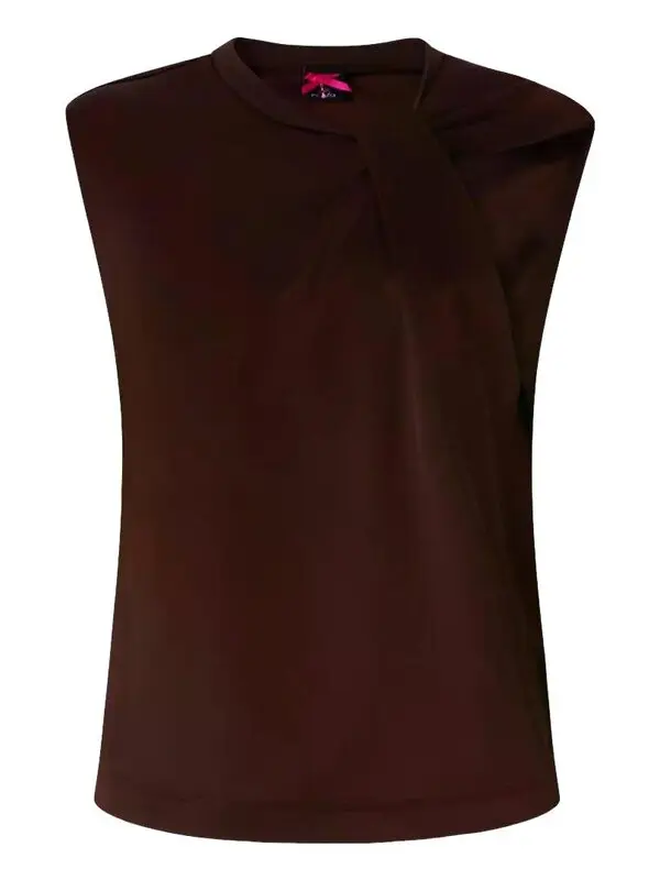 Pinko Draped Sleeveless Top - Brown