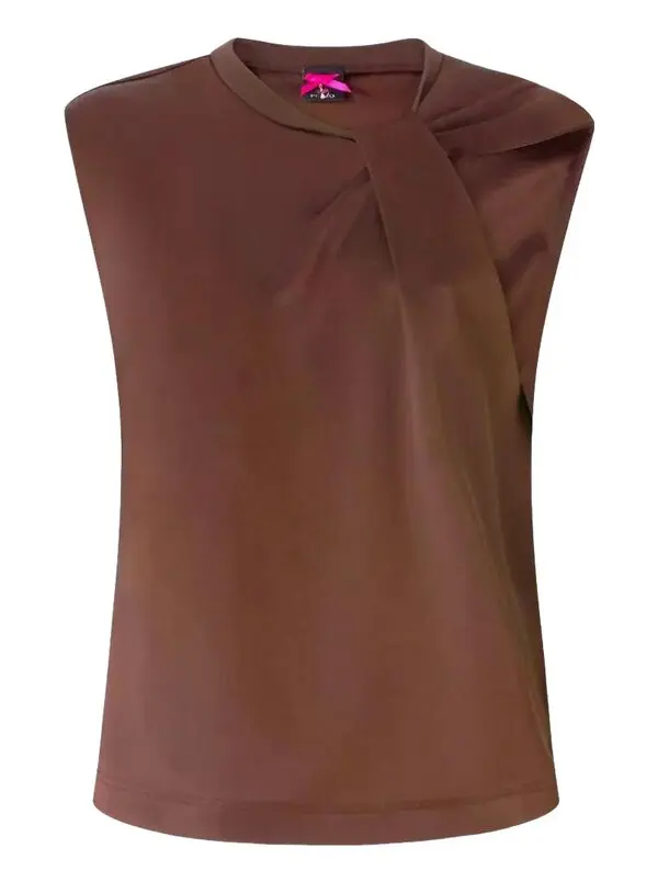 Pinko Draped Sleeveless Top - Brown