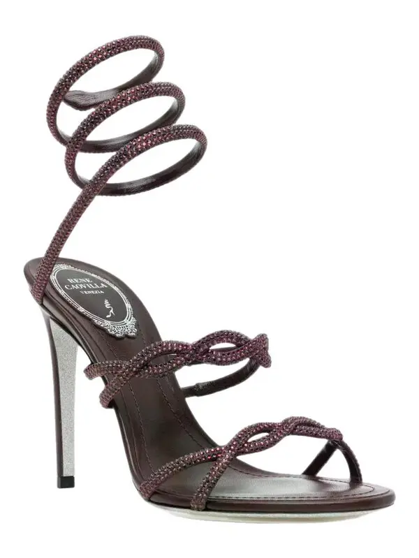 Rene Caovilla Braided Stiletto Sandals - Purple