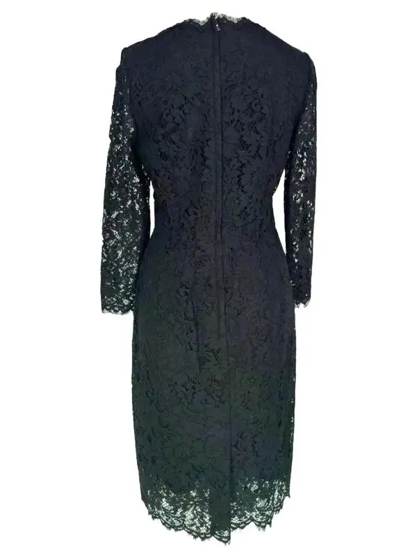 Dolce & Gabbana Lace Long-sleeves Dress - Black