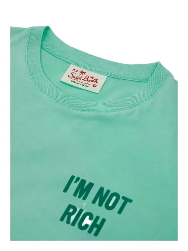 MC2 SAINT BARTH Slogan-print Cotton T-shirt - Green
