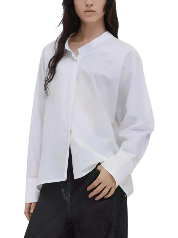 Christian Wijnants Long Sleeve Band Collar Shirt - White