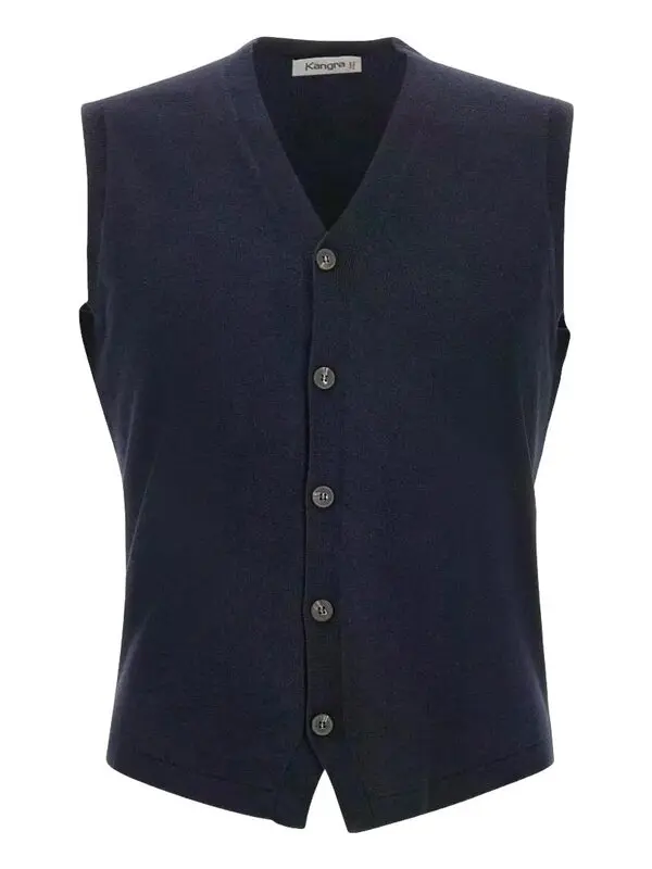 KANGRA Knitted Vest - Blue