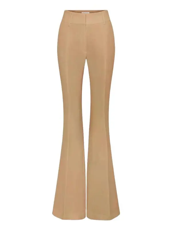 Gabriela Hearst Flared Leg Pressed Crease Trousers - Brown