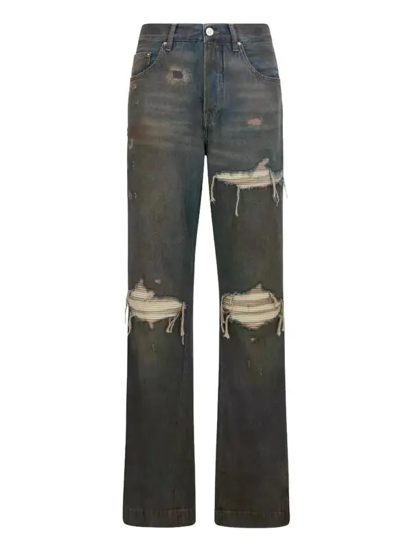 Amiri Mx1 Straight Flare Jeans - Blue