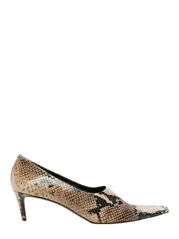 Khaite Marlene Snakeskin-effect Pumps - Neutrals