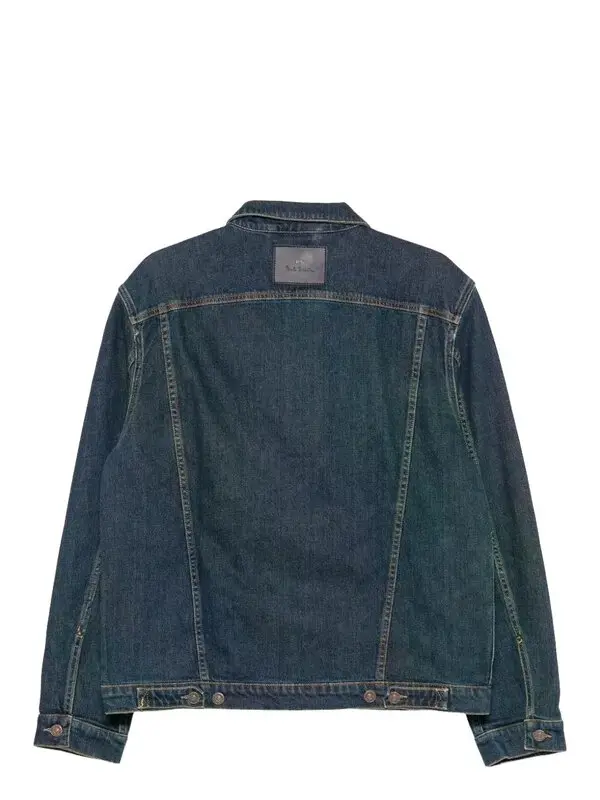Paul Smith Contrast Stitch Denim Jacket - Blue