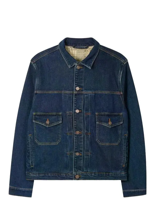 Paul Smith Contrast Stitch Denim Jacket - Blue