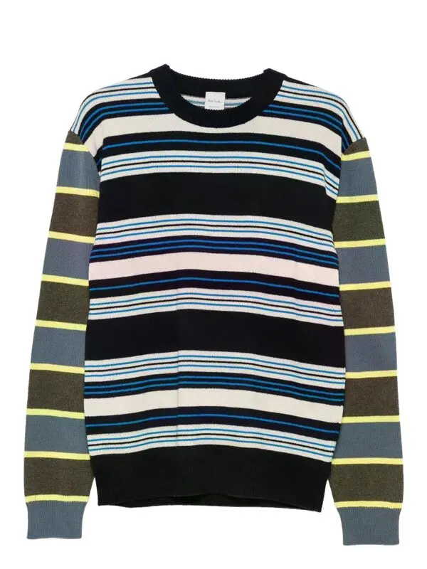 Paul Smith Striped Crew Neck Sweater - Black