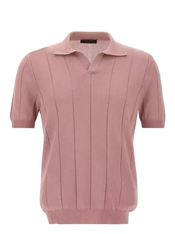 GRAN SASSO Tennis M/m Skipper Ribbed-knit T-shirt - Pink