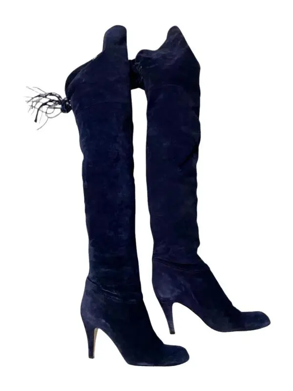 Chloé Hannah Suede Over-the-knee Boots - Blue