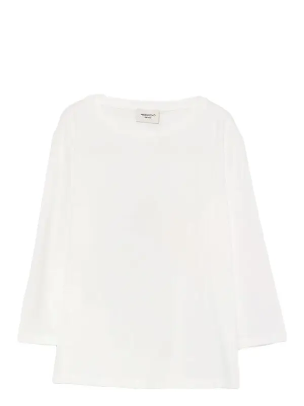Max Mara Boat-neck Three-quarter Sleeve Top - Black