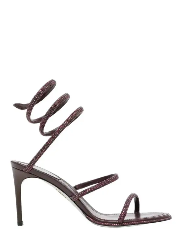 Rene Caovilla Cleo Crystal-embellished Sandals - Purple