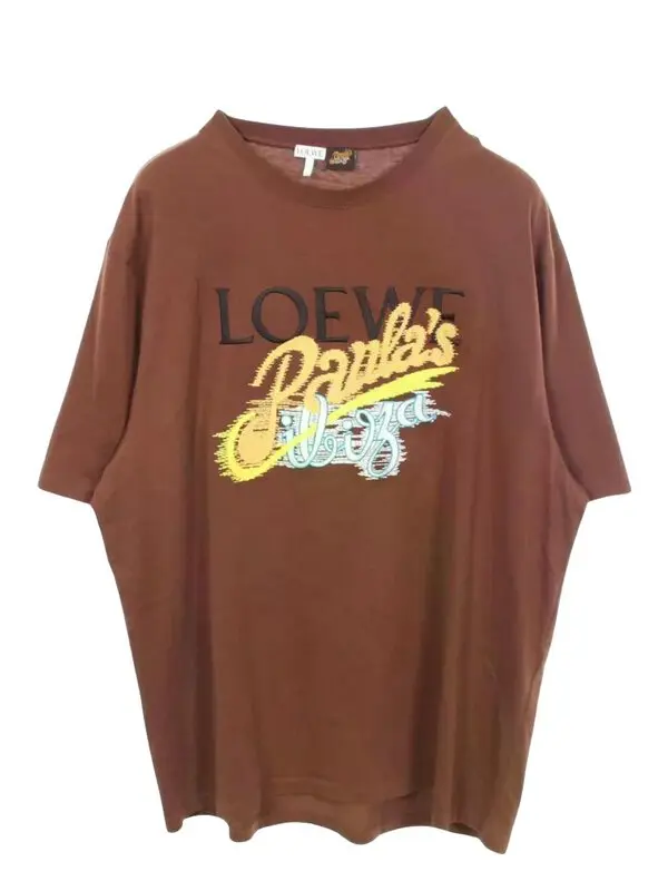 Loewe 2010s Paula's Ibiza Logo-embroidered T-shirt - Brown