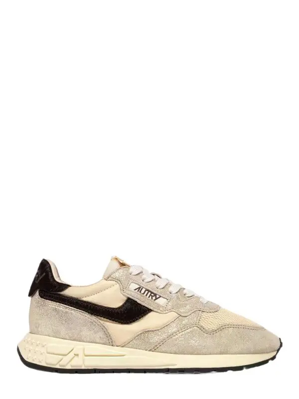 AUTRY Reelwind Pony-effect Suede-panneled Sneakers - Neutrals