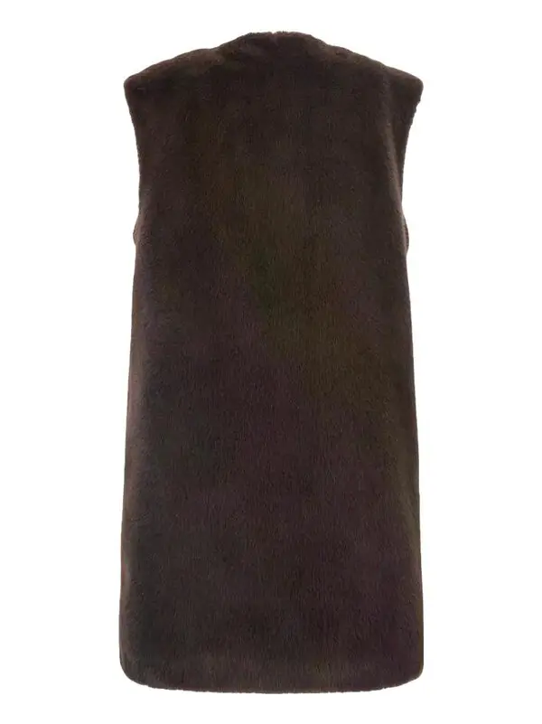 Herno Faux-fur Sleeveless Coat - Brown