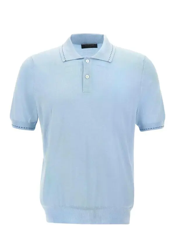 GRAN SASSO Short-sleeve Polo Shirt - Blue