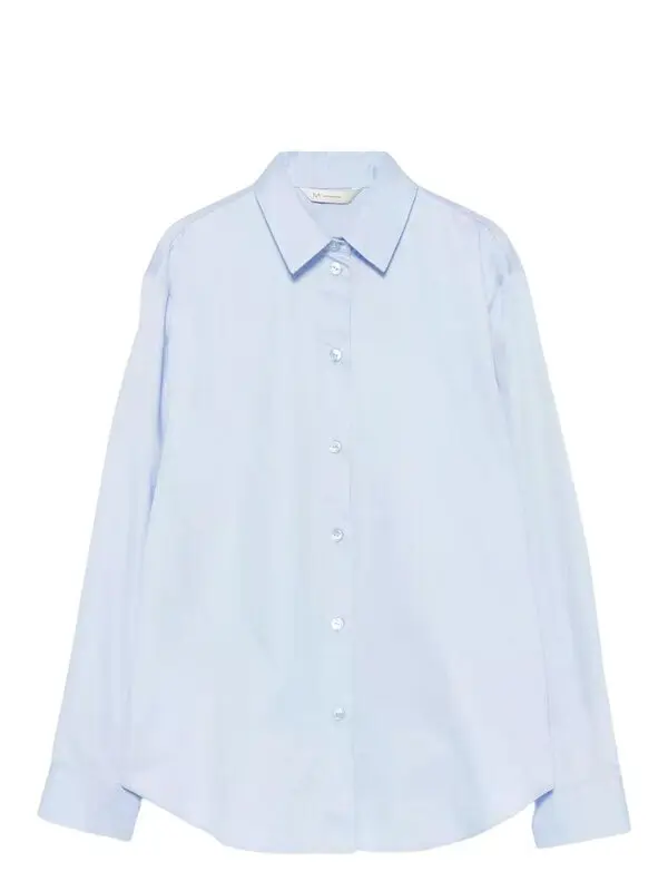 Max Mara Fiacre Long-sleeve Cotton Shirt - Blue