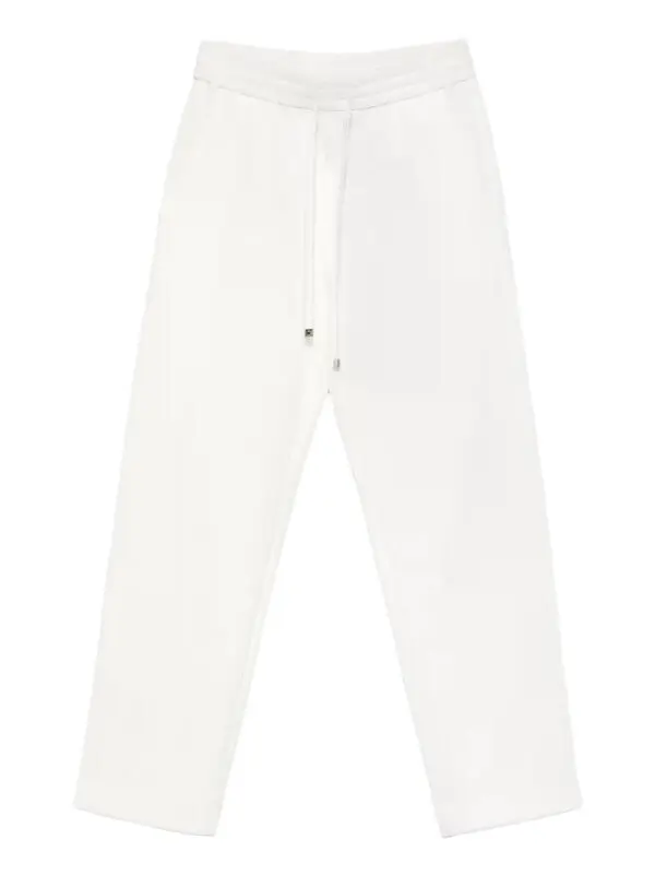 Max Mara Zinnia Drawstring Straight-leg Trousers - White