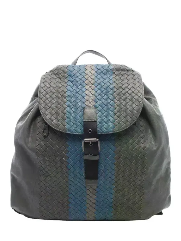 Bottega Veneta 2000s Intrecciato Backpack - Grey