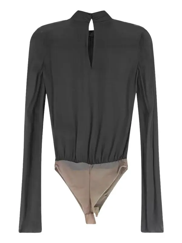 Elisabetta Franchi Pleated Bodysuit With Gold-tone Hardware - Black