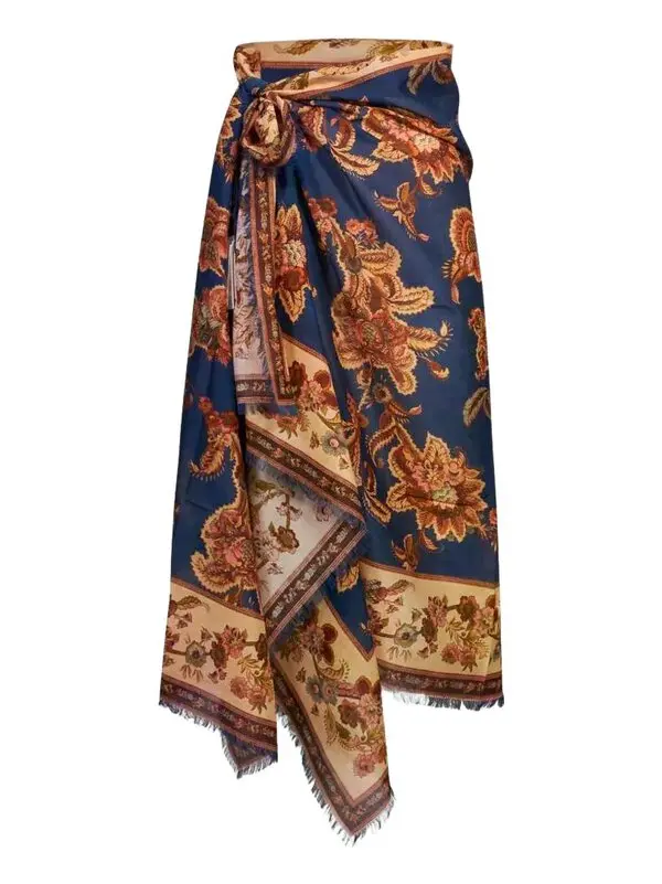 Zimmermann Floral Print Pareo - Blue